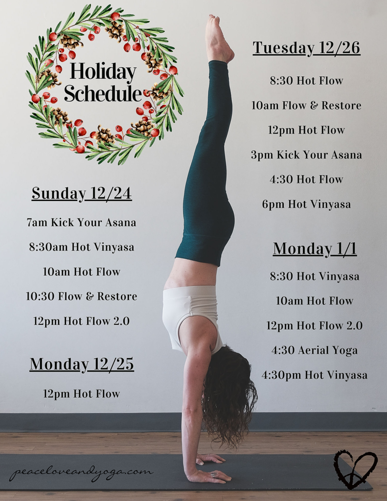 December with PLAY! - peace love and yoga